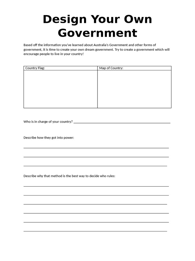 Design Your Own Government | PDF