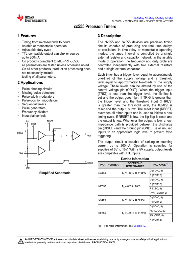 Ne555 1 | PDF | Electronic Design | Electrical Components