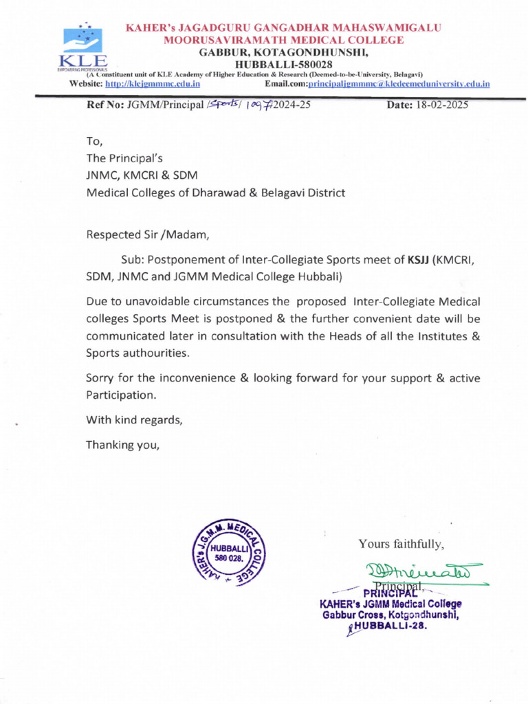 Postponement of Sports | PDF