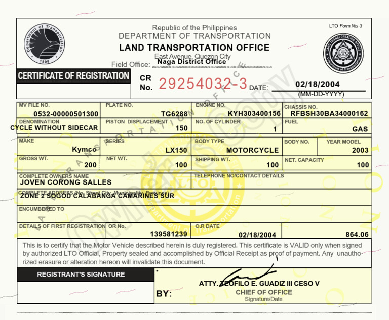 CR_LTO_20250116_171132_0000 | PDF | Transport | Vehicles