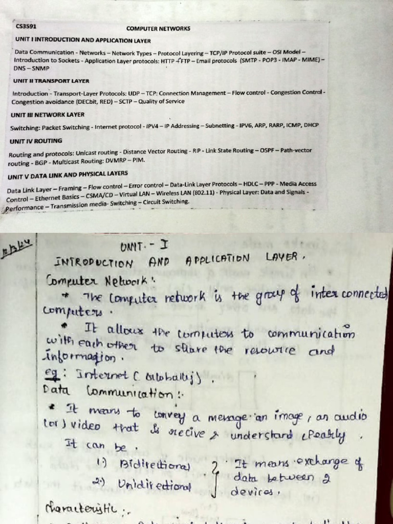 《CN NOTES♧》 | PDF | Internet Protocol Suite | Communications Protocols