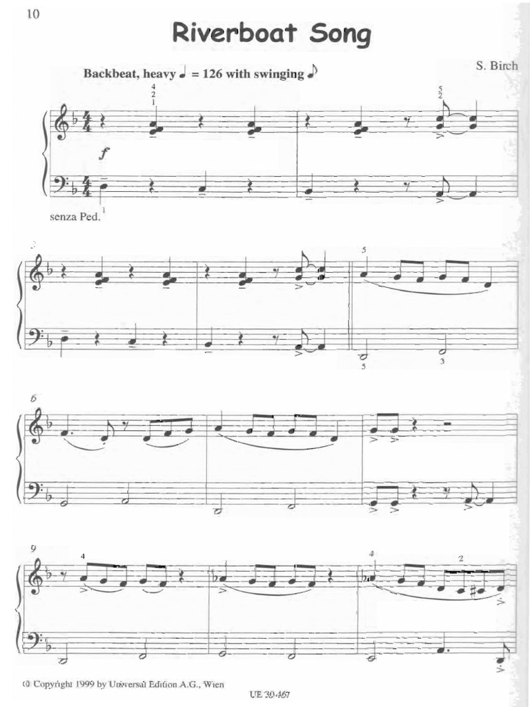 Birch - Riverboat Song | PDF