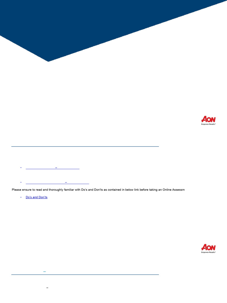 Aon Test Guide - Mohan Babu University | PDF | World Wide Web ...