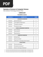 FIU BA in Computer Science Flowchart | PDF | Computing | Science