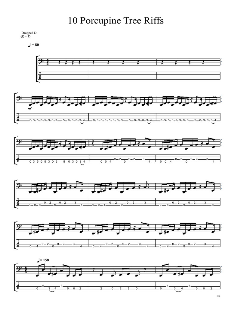 10 Porcupine Tree Riffs | PDF