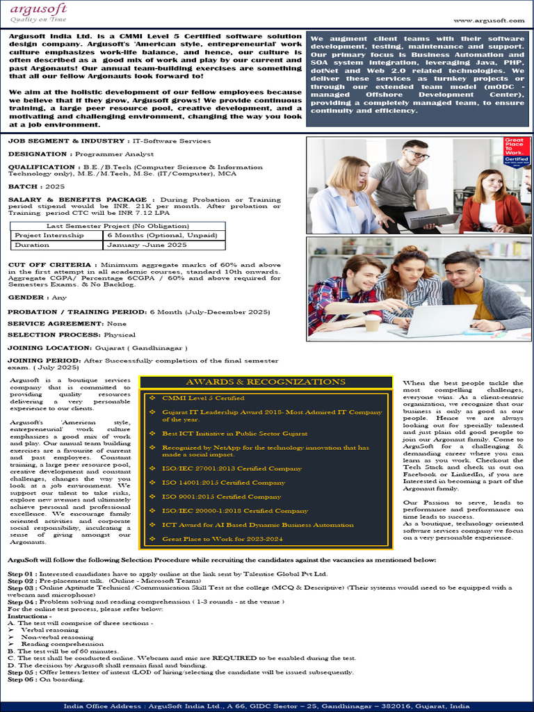 Argusoft Poster | PDF