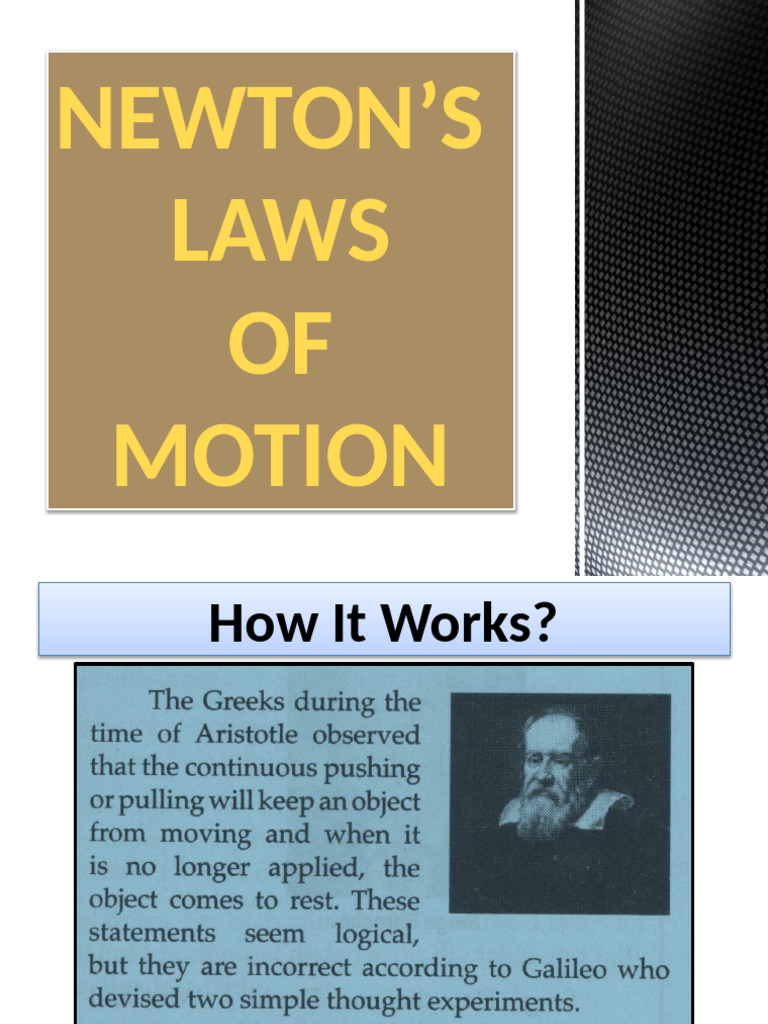 Understanding Newton's Laws of Motion | PDF