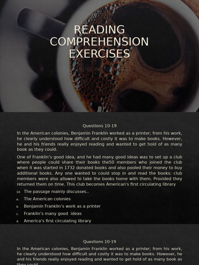 6th Meeting READING COMPREHENSION EXERCISES | PDF | Hopi | Memory