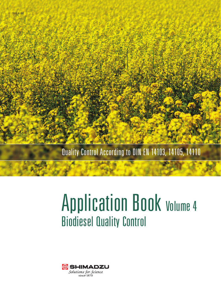 Shimadzu Application - Book - Biodiesel | PDF | Biodiesel | Diesel Fuel