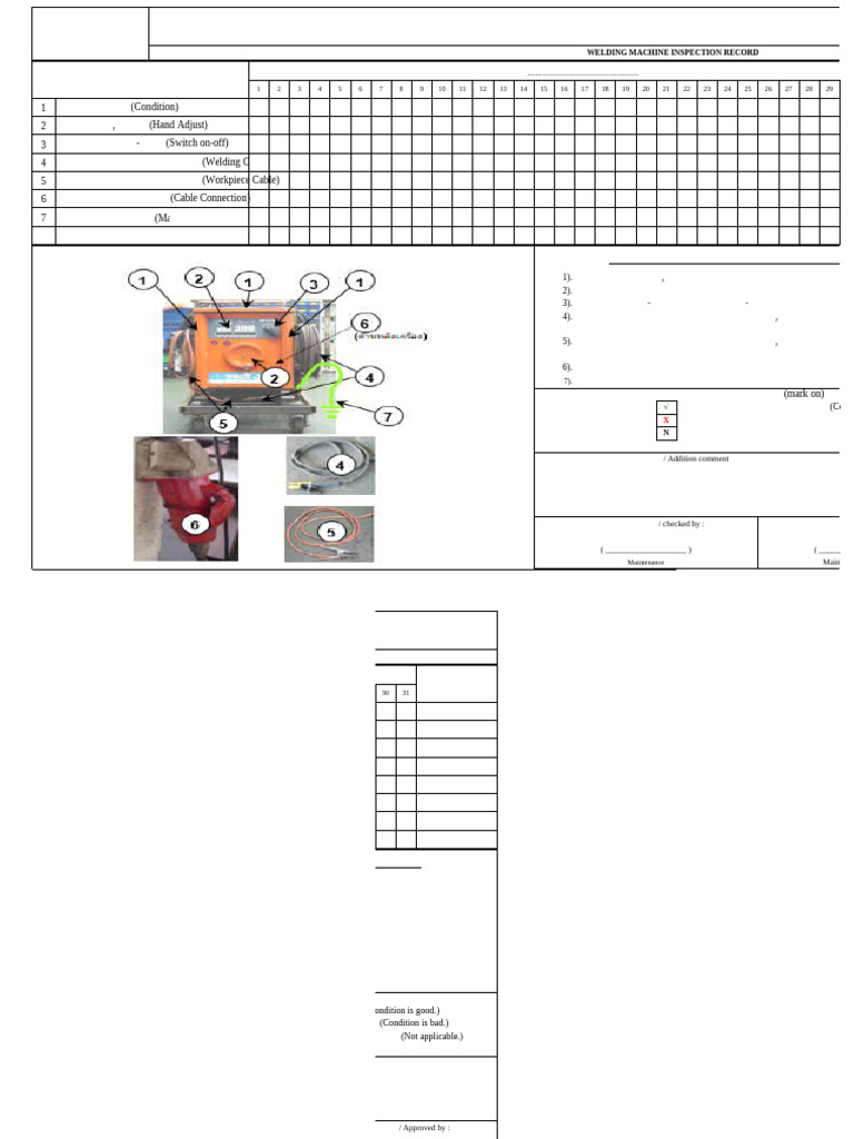 ESP-SAFETY-045-00 Welding Machine Monthly Inspection | PDF