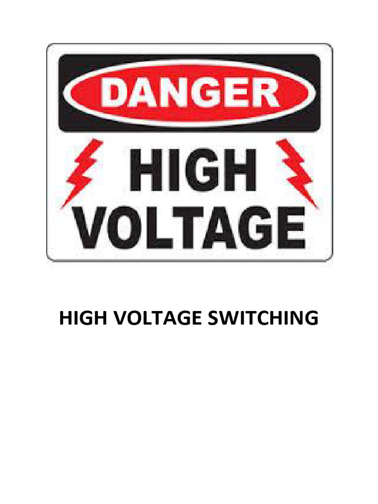High Voltage Switching Safety Course | PDF | High Voltage | Electrical ...