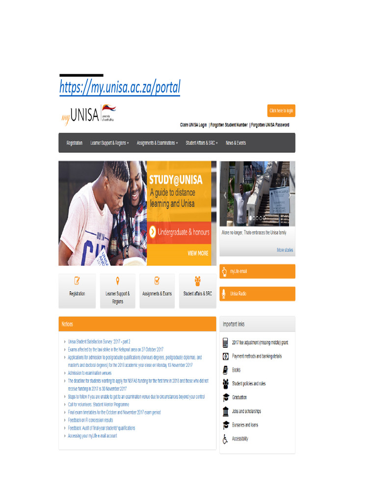 How to Access myUnisa and myLife Email | PDF | Computer Security | Security