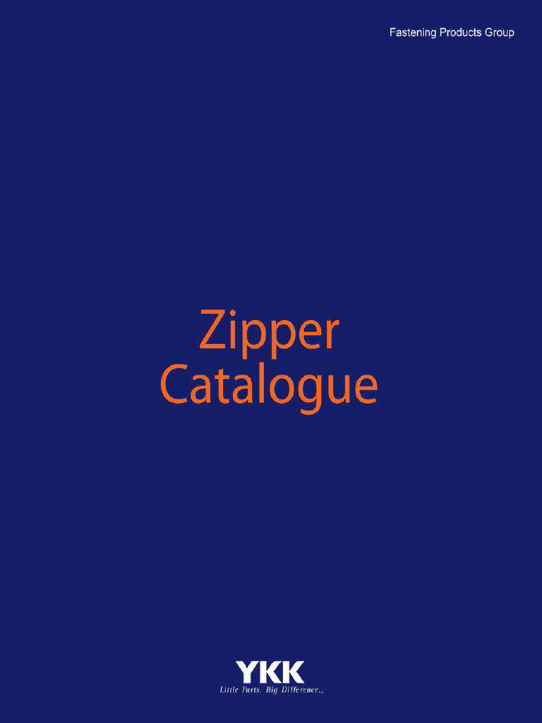 YKK Zipper Catalogue | PDF