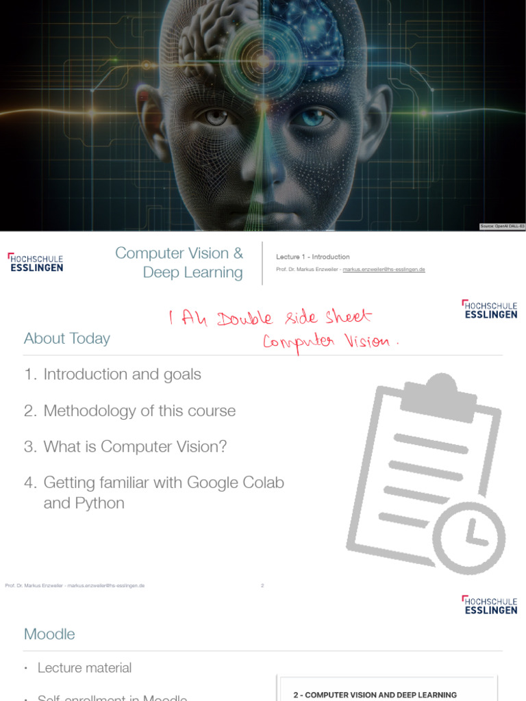 Cvdl l01 Introduction | PDF | Computer Vision | 3 D Computer Graphics
