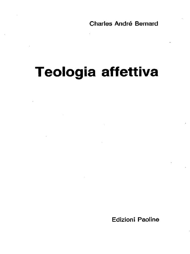 Charles André Bernard, Teologia Affettiva | PDF
