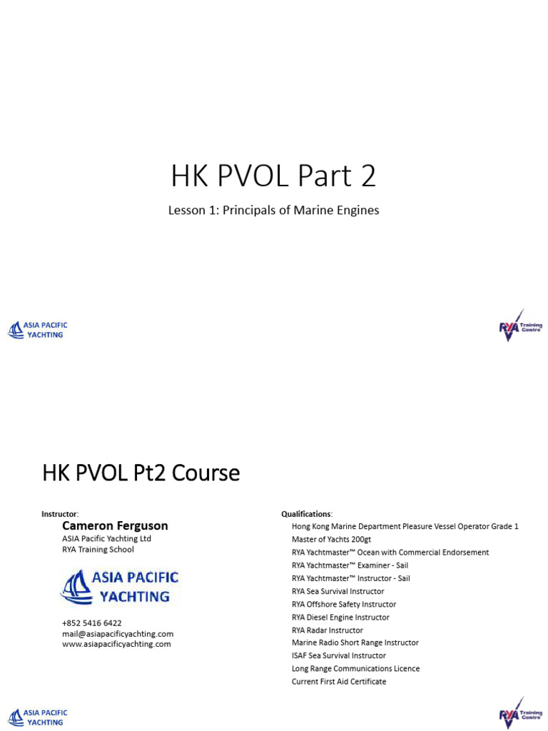 HKSF PVOL 2 Course Part B Lesson 1 - Engines Principals | PDF ...