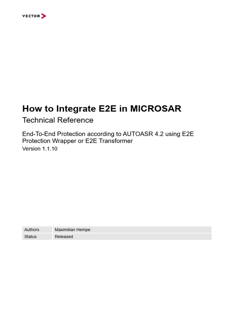 Integrate E2E in MICROSAR | PDF | Command Line Interface | Parameter ...