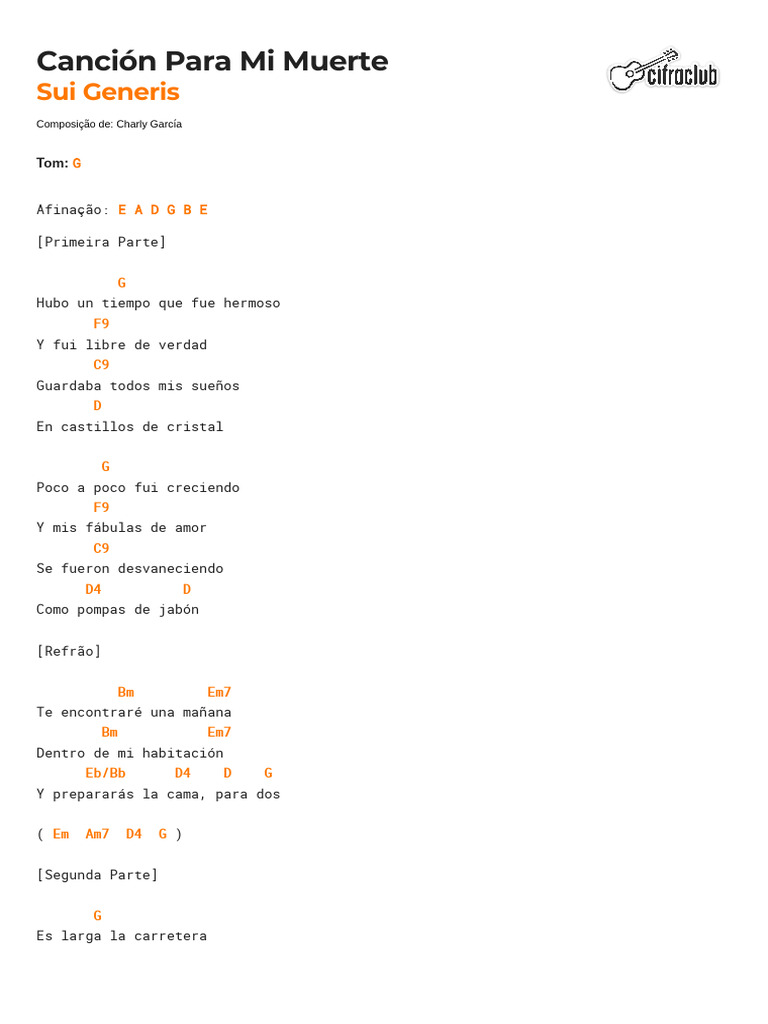 Cifra Club - Sui Generis - Canción para Mi Muerte | PDF | La música rock