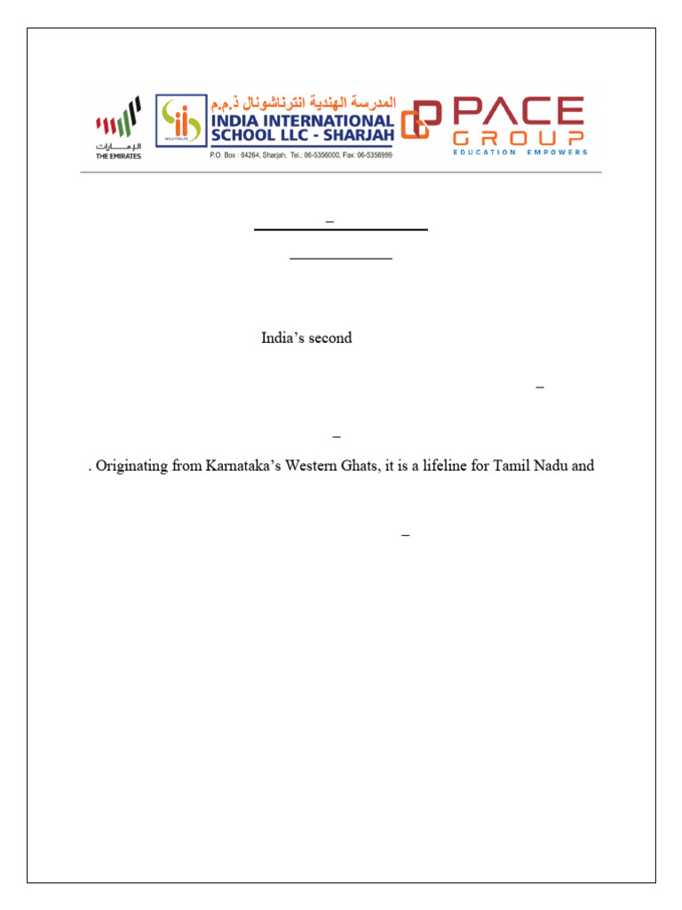Wular Lake and Indian Rivers Map Guide | PDF