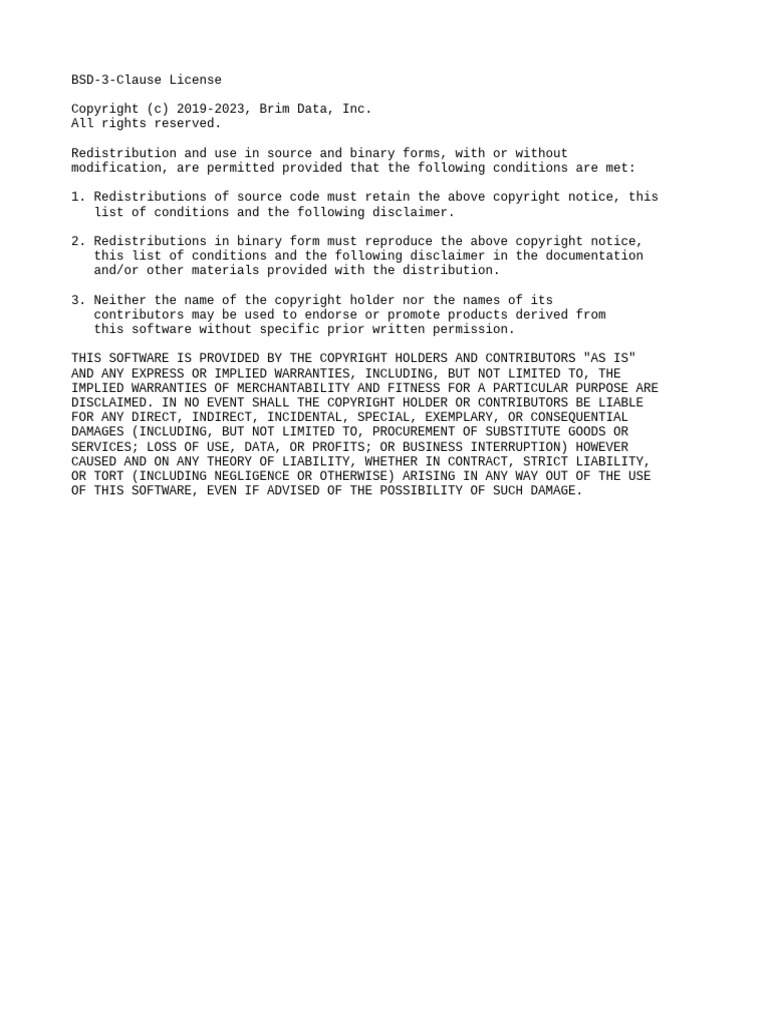 BSD-3-Clause License Overview | PDF