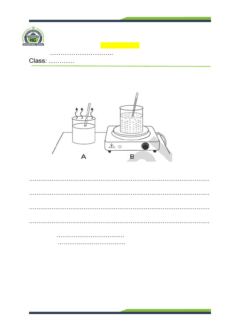 2.1 Properties of substances. Classwork sheet | PDF