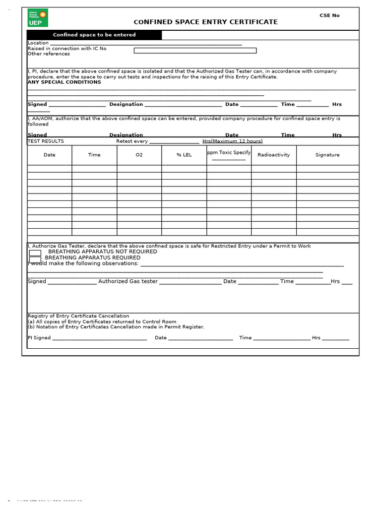 Annexure - 7 - CSE Certificate and Log Sheet - Rev2 | PDF | Occupational Safety And Health | Safety