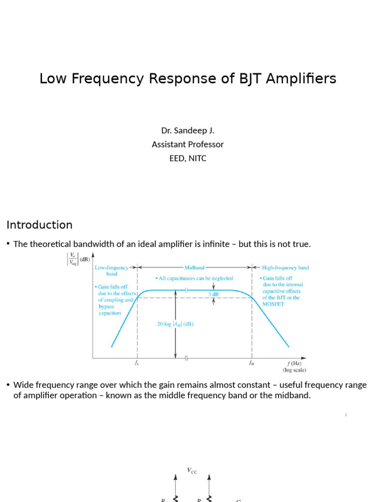 02_Low Frequency Response of BJT Amplifiers | PDF