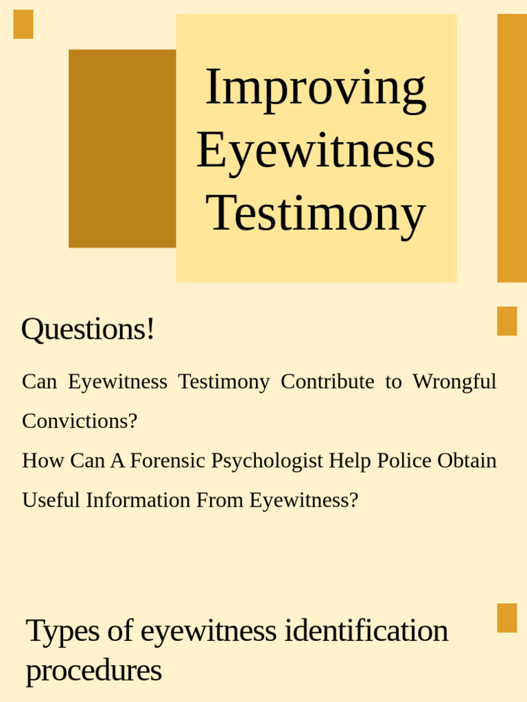 12 Improving Eyewitness Testimony 29122024 025455pm | PDF ...