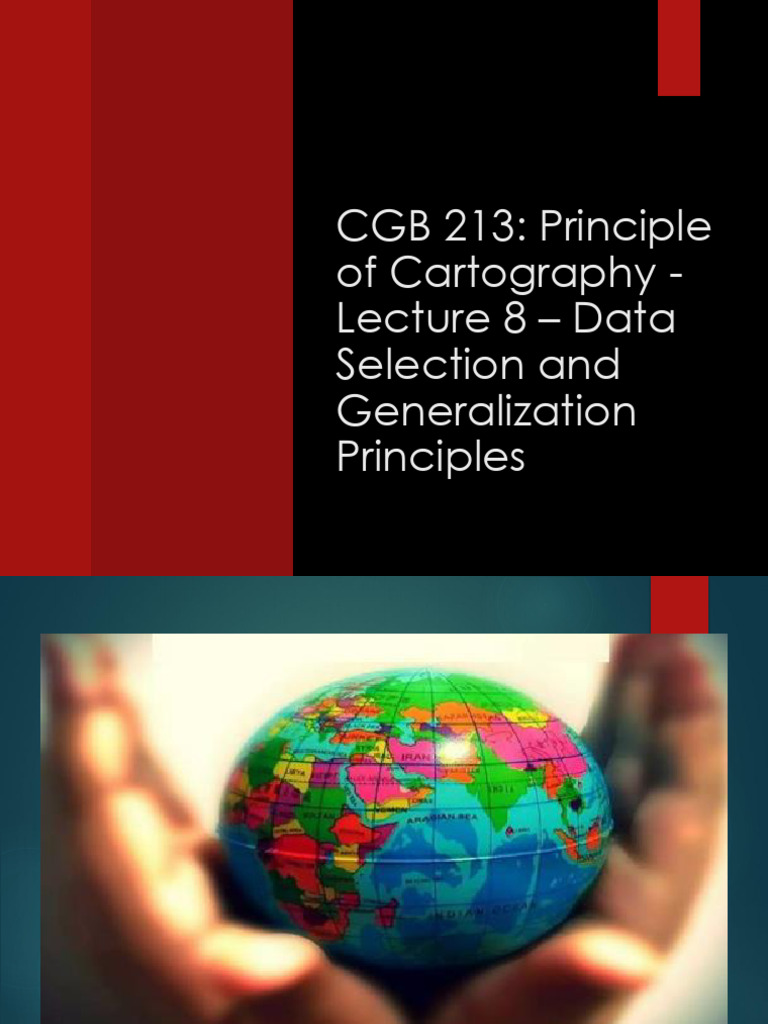 Lecture 8 - 2024 - Data Generalisation | PDF | Map | Cartography