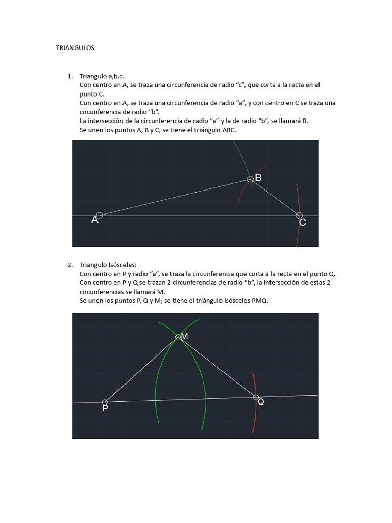 Dibujo, Triangulos | PDF