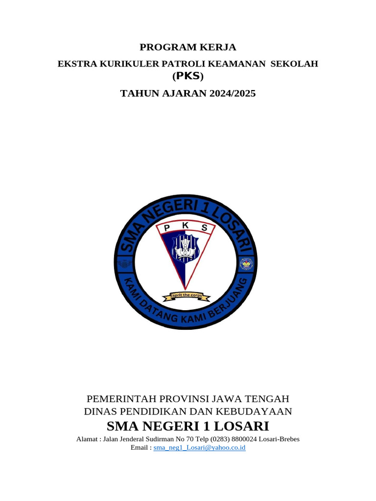 Proker PKS SMA Negeri 1 Losari 2024/2025 | PDF