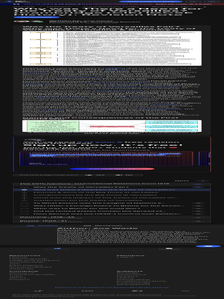 Treaty of Versailles Summary - IGCSE History Revision Notes | PDF ...