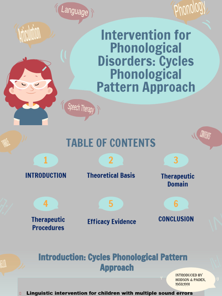 Hodson Cycles Approach for Phonological Disorders | PDF | Speech ...