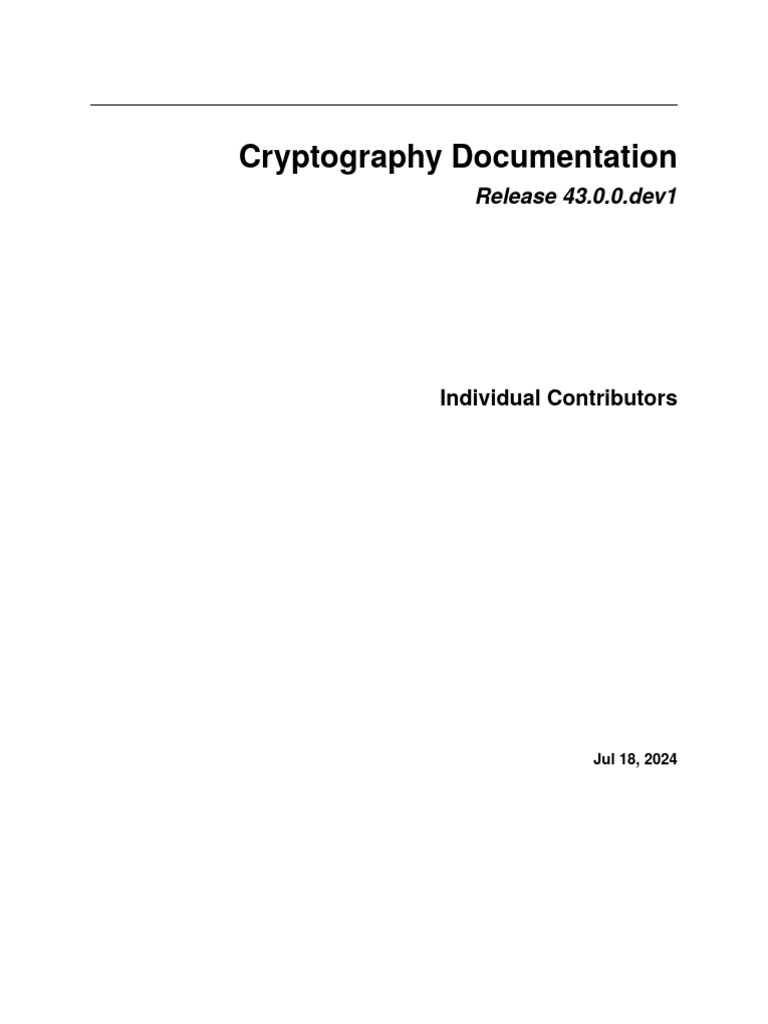 cryptography-io-en-latest-dj | PDF | Public Key Certificate | Encryption