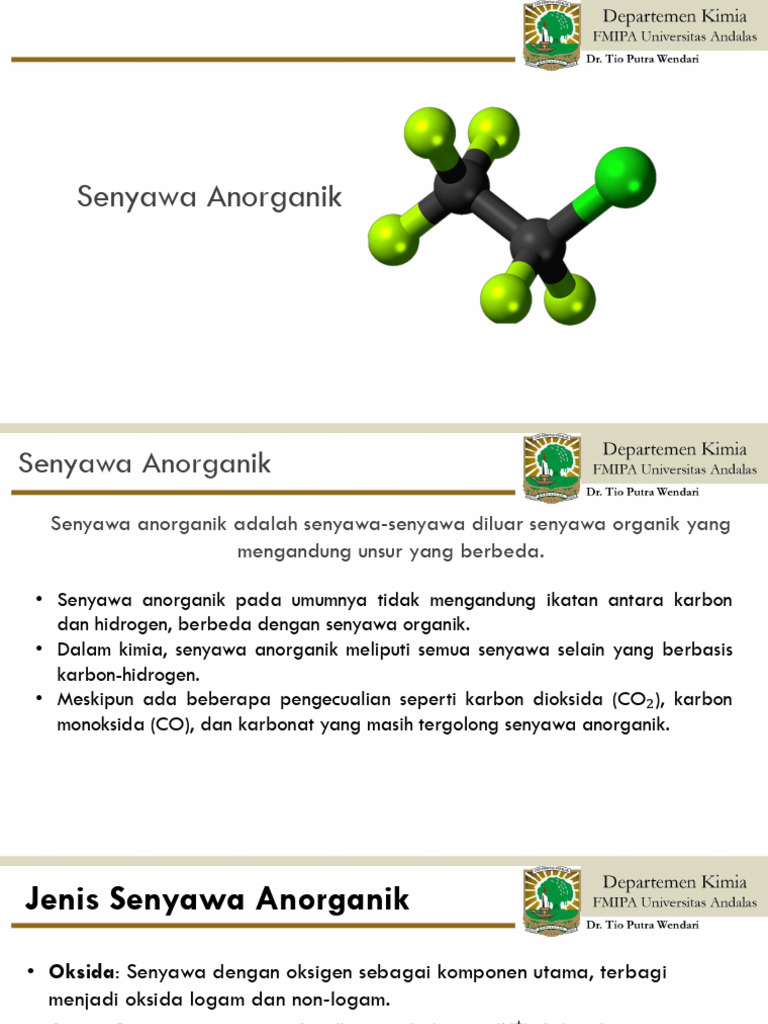 Senyawa Anorganik | PDF