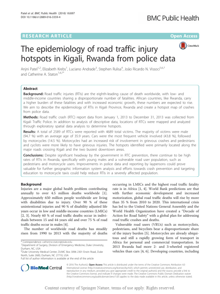 The_epidemiology_of_road_traffic_injury_hotspots_i | PDF | Traffic ...