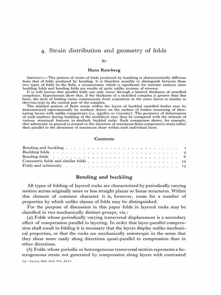 Strain Patterns in Buckling vs. Bending Folds | PDF | Buckling | Stress (Mechanics)