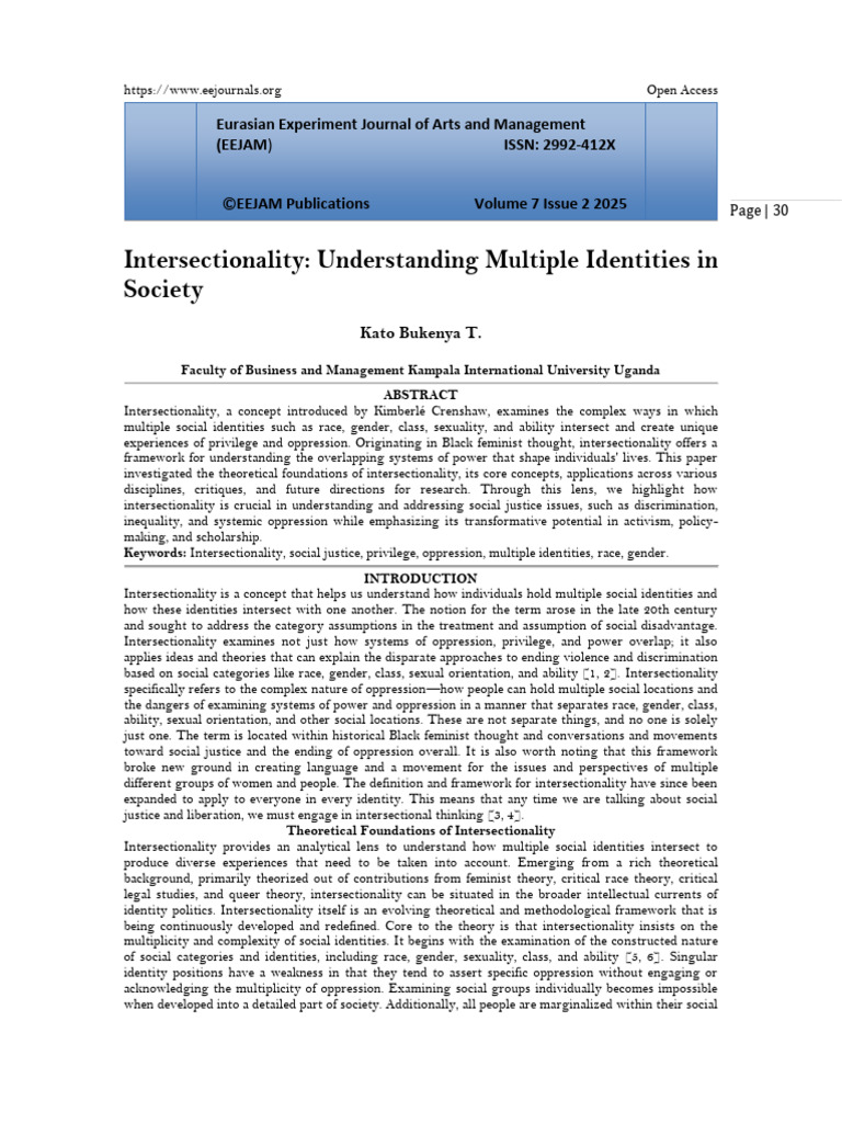 Intersectionality: Understanding Multiple Identities in Society (WWW - Kiu.ac - Ug) | PDF ...