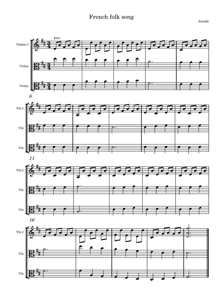 French Folk Song | PDF