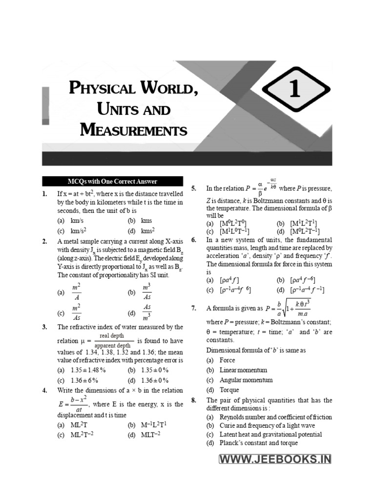 Dassehra HomeWork JEE Main Part 1 | PDF | Acceleration | Force