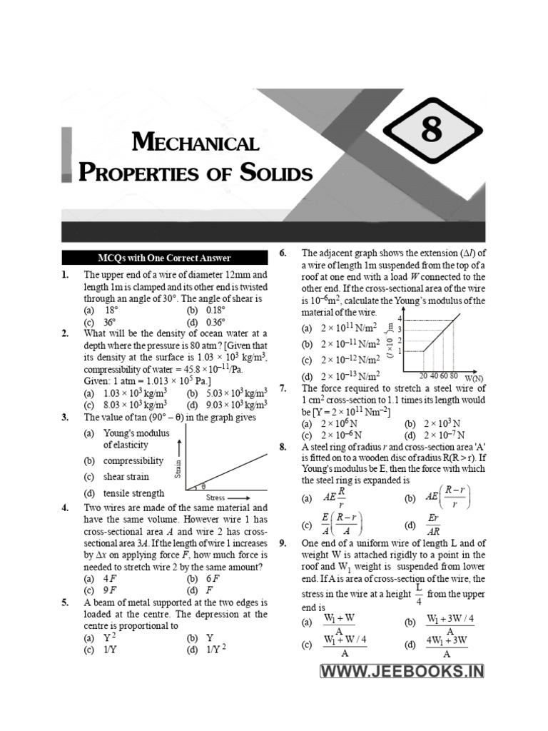 Dassehra HomeWork JEE Main Part 2 | PDF | Pressure | Liquids