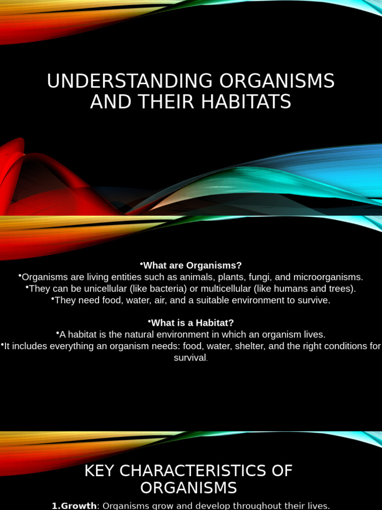 Organisms and Their Habitats Explained | PDF | Habitat | Natural ...