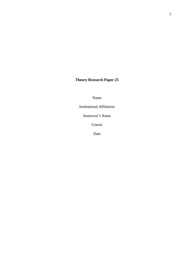 Theory Research Paper 25 | PDF | Risk | Opioid Use Disorder