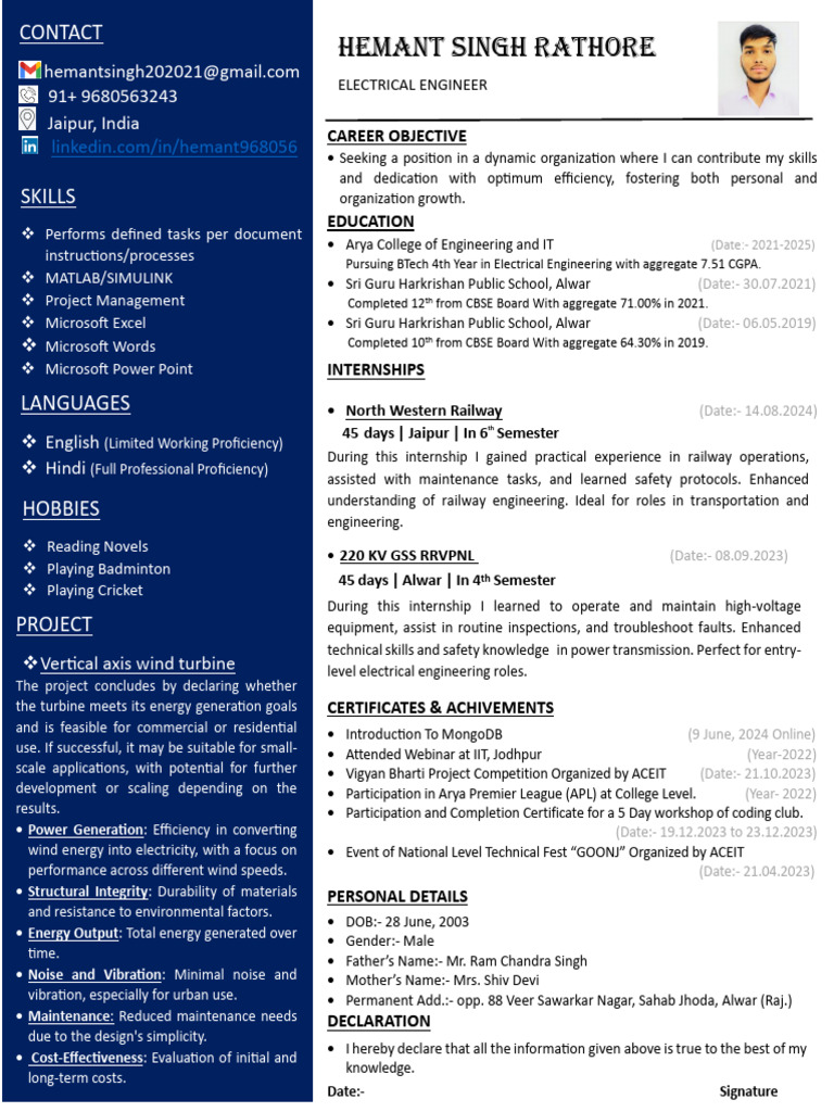 Hemant Resume 26112024 - 250116 - 103809 | PDF