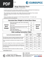Hinge Load and Torque Calculation Guide | PDF | Torque | Pound (Mass)