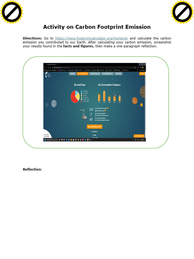Assessment task_Activity on Carbon Footprint_2 | PDF | Climate Change