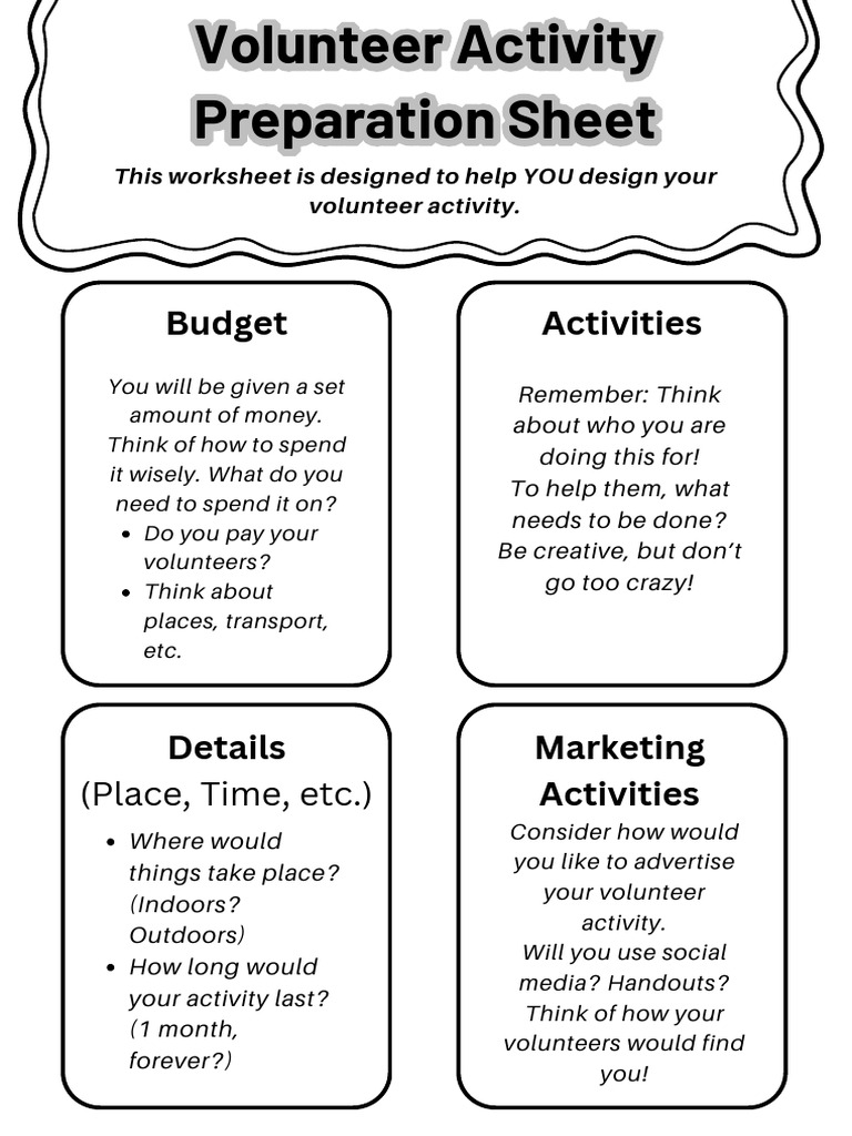 Volunteer Activity Design | PDF