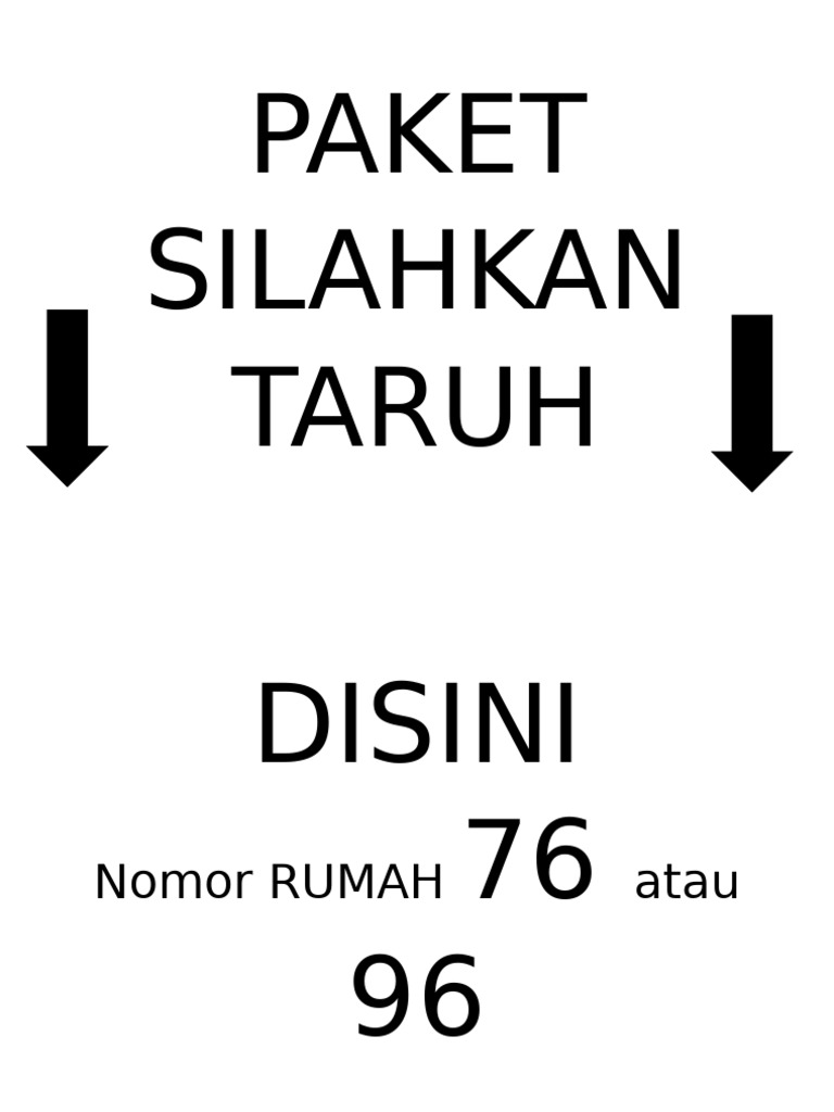 Paket Silahkan Taruh Disini | PDF