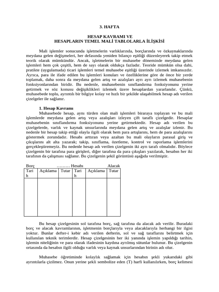 Genel Muh - 1 (3 - Hafta) | PDF