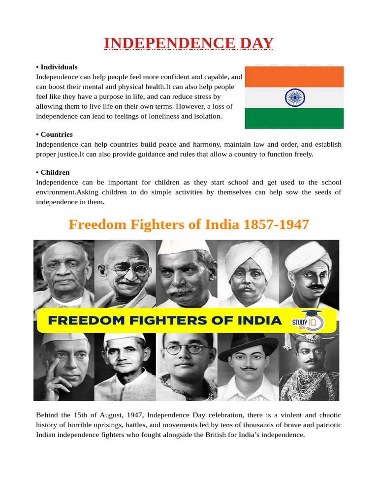 Independence Day Poster - Group A | PDF